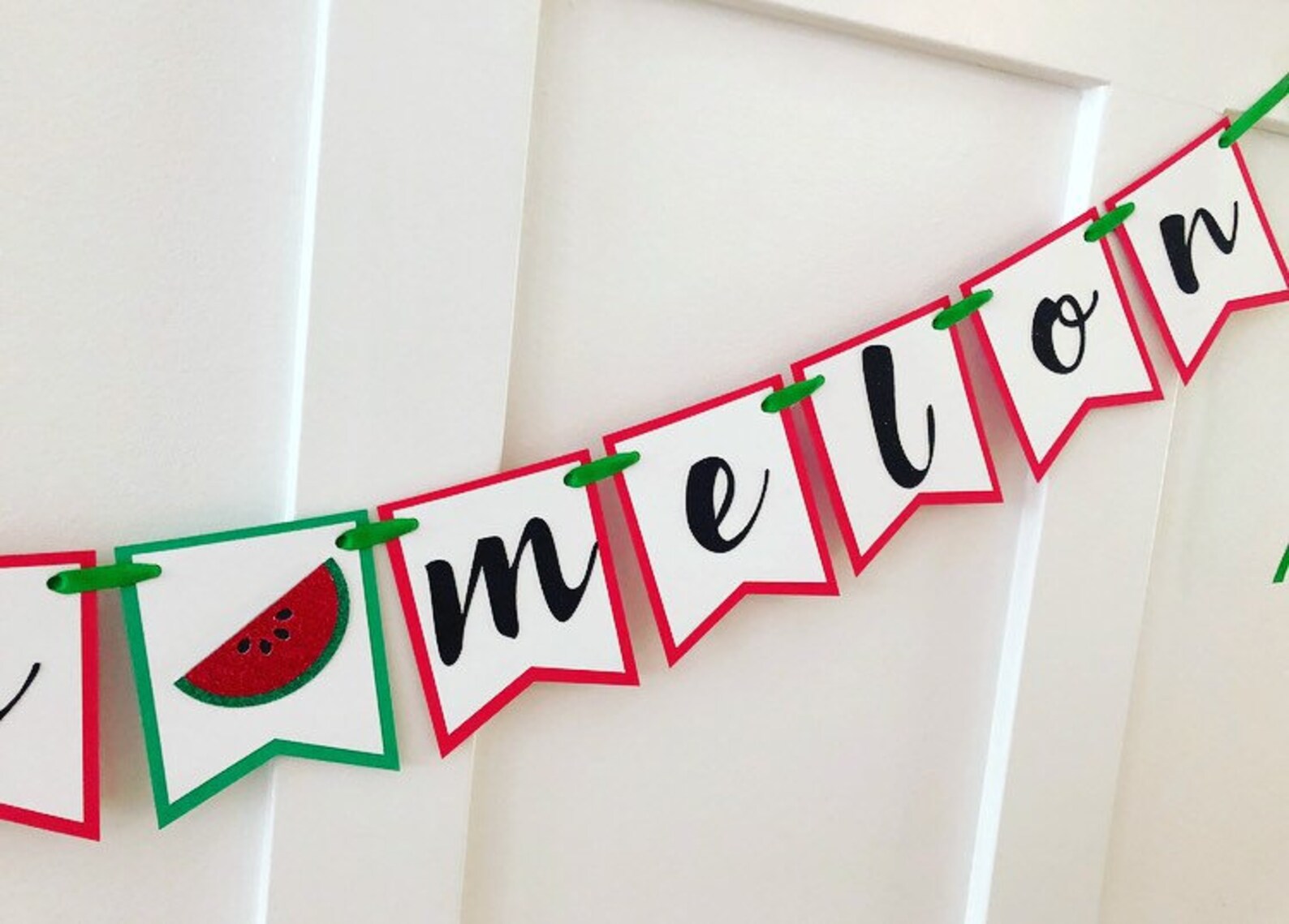 One in a Melon Banner / Watermelon Birthday / First Birthday - Etsy