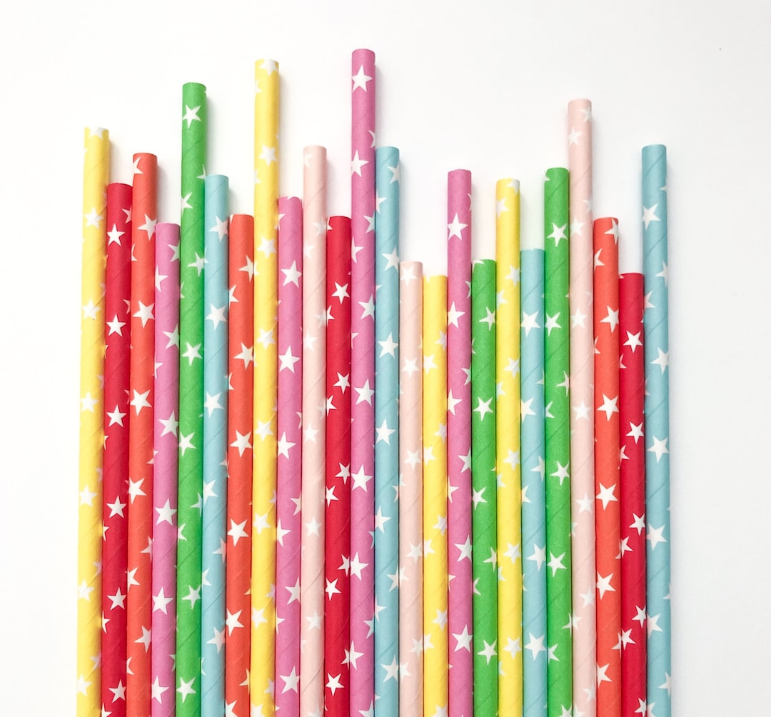 Rainbow Straw Pack / Unicorn Straws / Mermaid Rainbow Straws / Pack of ...