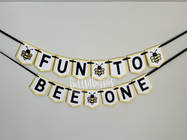 Fun to Bee One Banner: Bumble Bee First Birthday Decor - Etsy