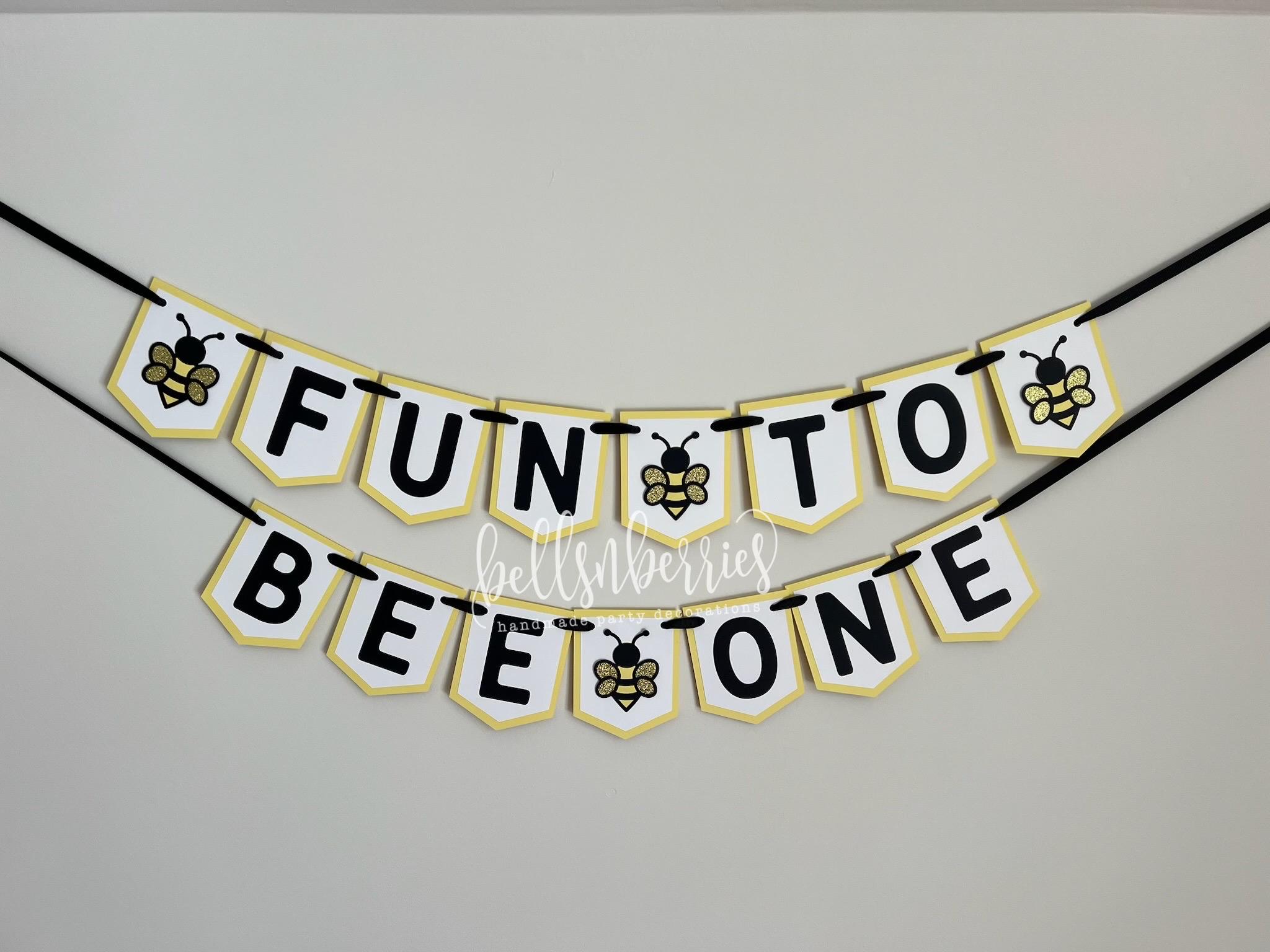 Fun to Bee One Banner: Bumble Bee First Birthday Decor - Etsy