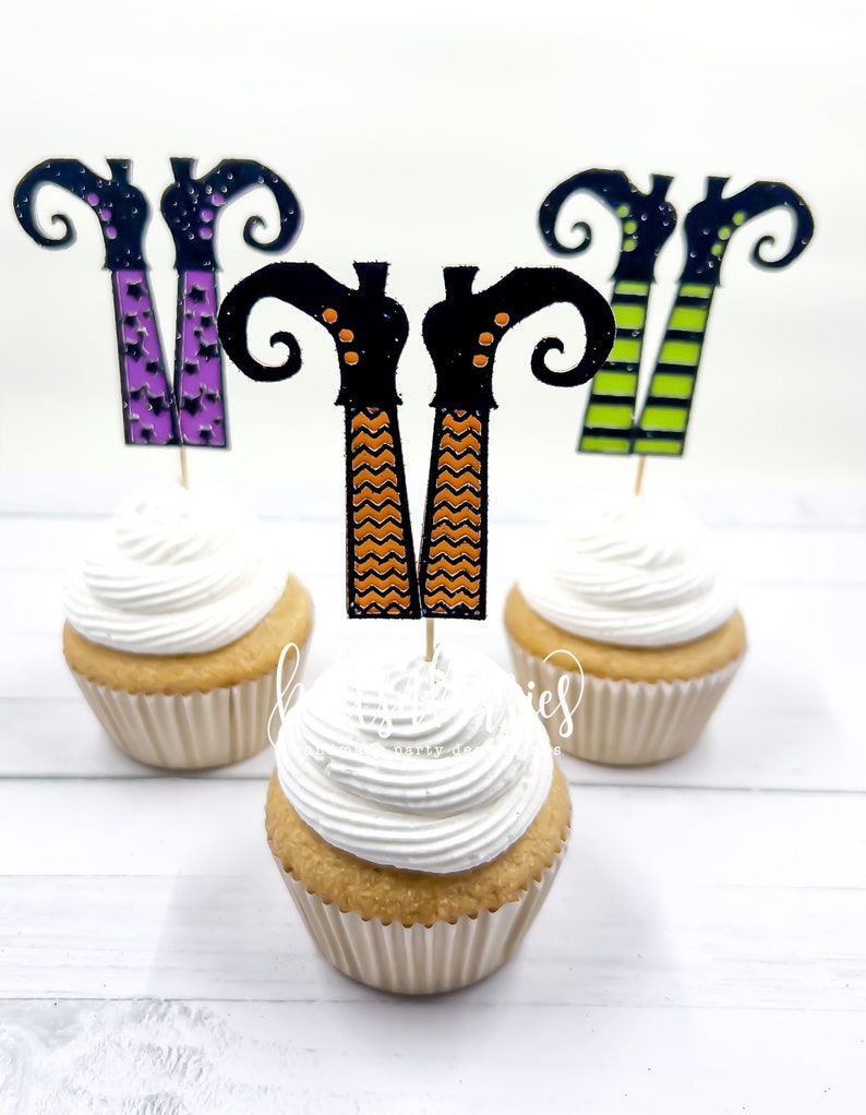 Witch Cupcake Toppers: Glitter Halloween Party Decor (set of 12) - Etsy