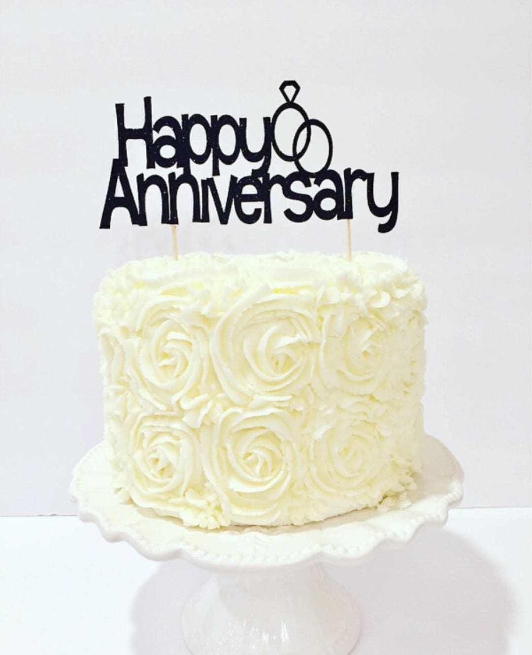 Happy Anniversary Cake Topper - Etsy