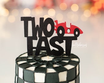 Two Fast Cake Topper or Charm Various Sizes & Colours - Etsy