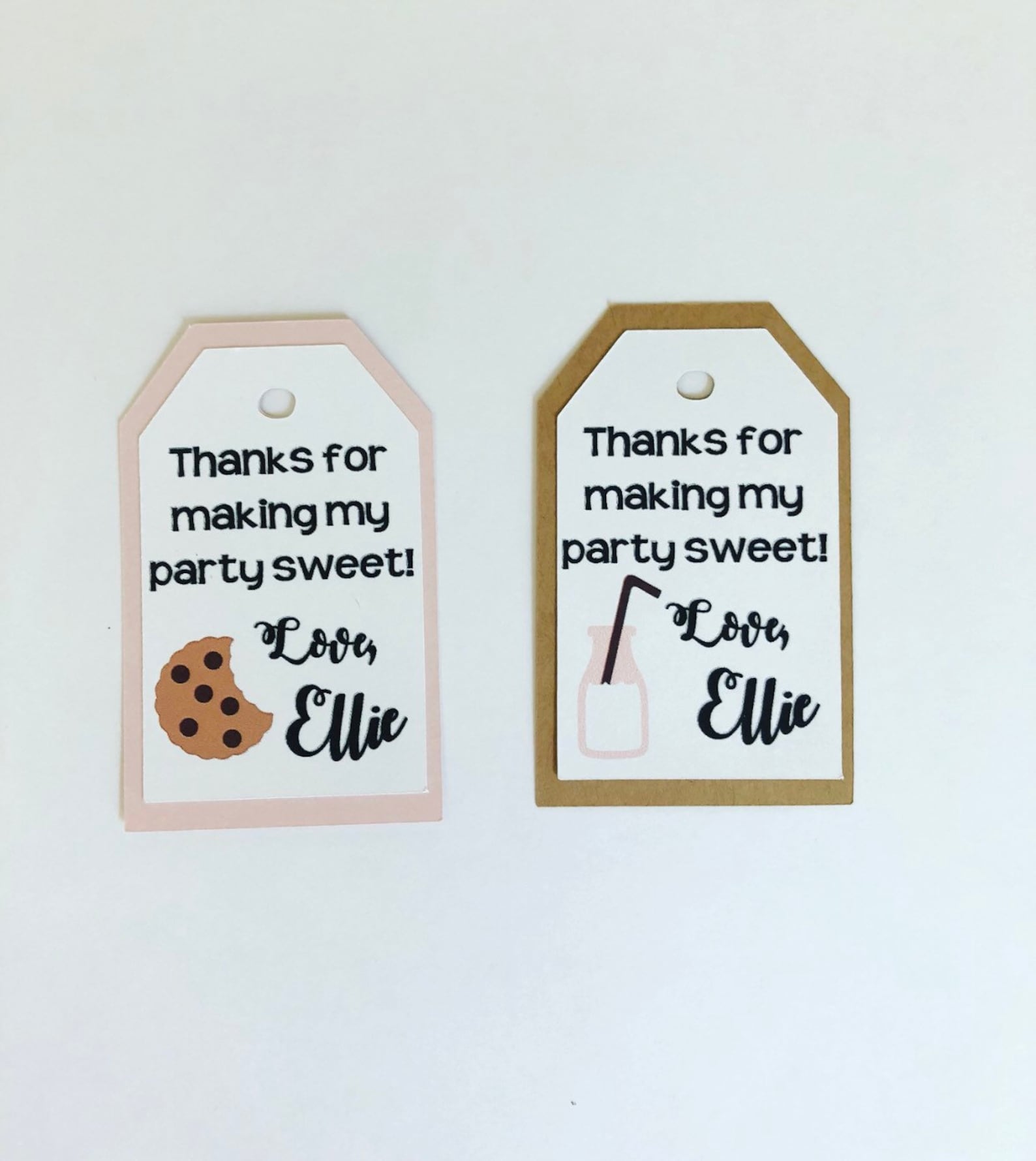 Milk & Cookies Favor Tags / Milk and Cookies Birthday Party / - Etsy