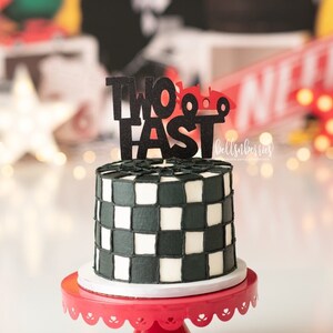 Two Fast Cake Topper / Race Car Cake Topper / Racing Themed Birthday ...