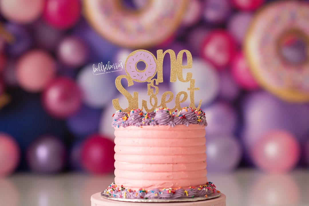 One is Sweet Donut Cake Topper / Donut Birthday / Donut Grow up / Two ...
