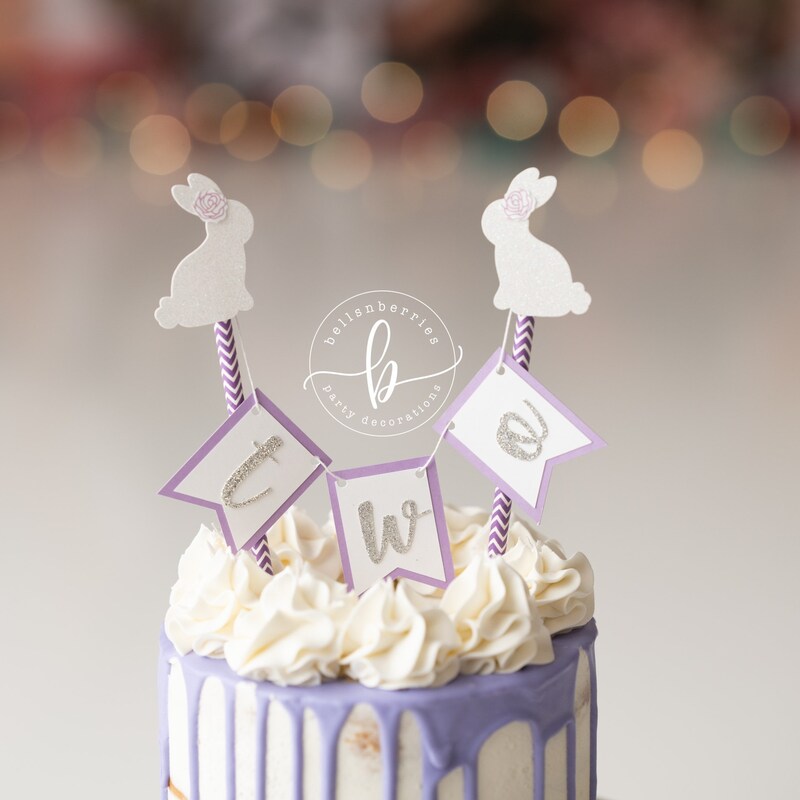 Bunny Cake Topper - Etsy