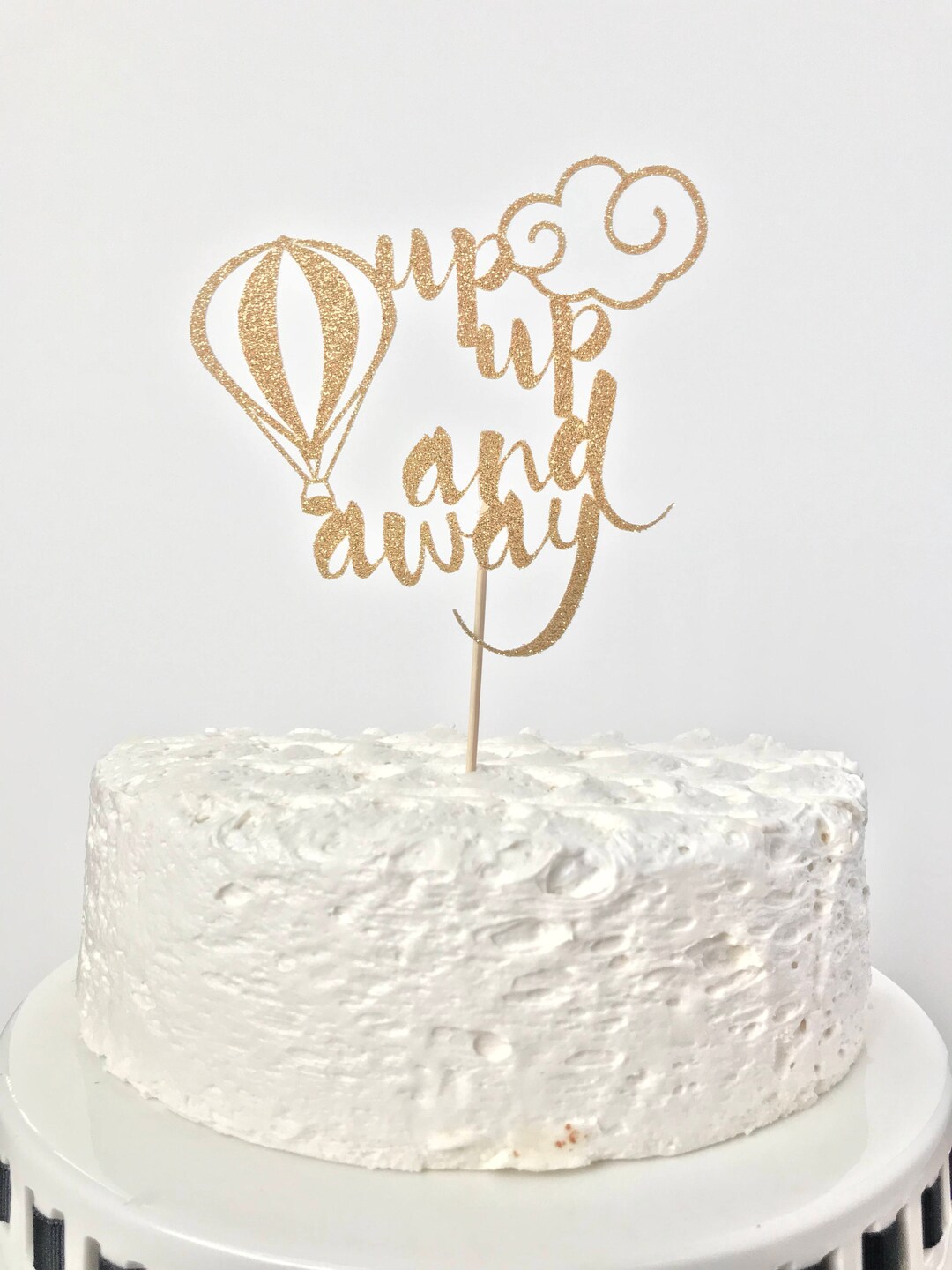 Up up and Away Cake Topper/ Hot Air Balloon Cake Topper/ - Etsy