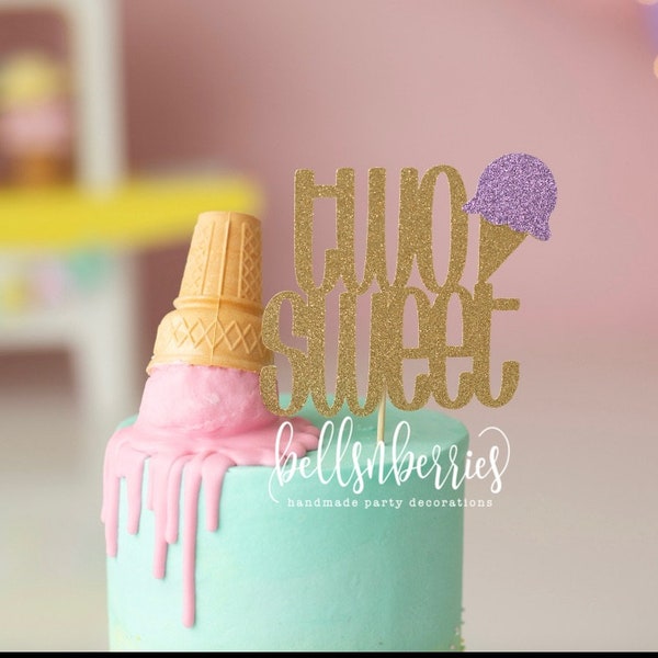 Two Sweet Cake Topper - Etsy