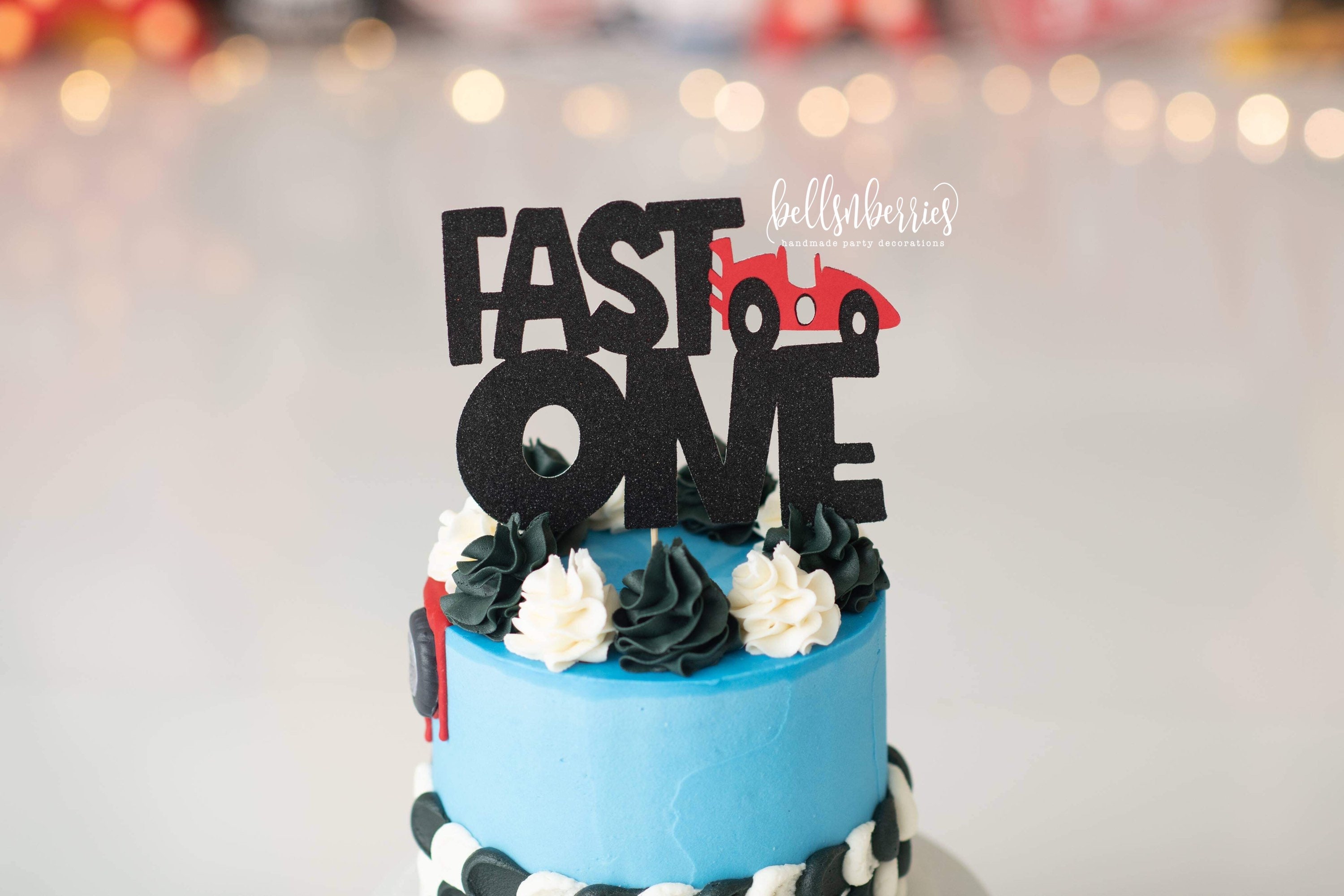 Fast One Cake Topper / Race Car Cake Topper / Racing Themed - Etsy