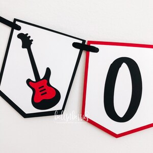 One Rocks High Chair Banner / Guitar Highchair Banner / Rock Party ...