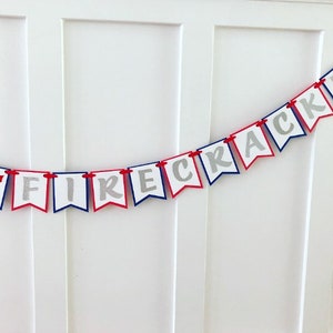 Our Little Firecracker Banner / 4th of July Birthday / July 4th Gender ...