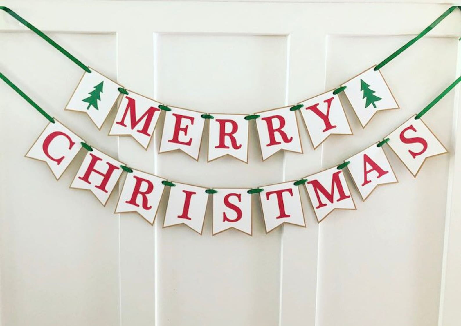 Merry Christmas Banner / Rustic Christmas Banner / Farmhouse - Etsy