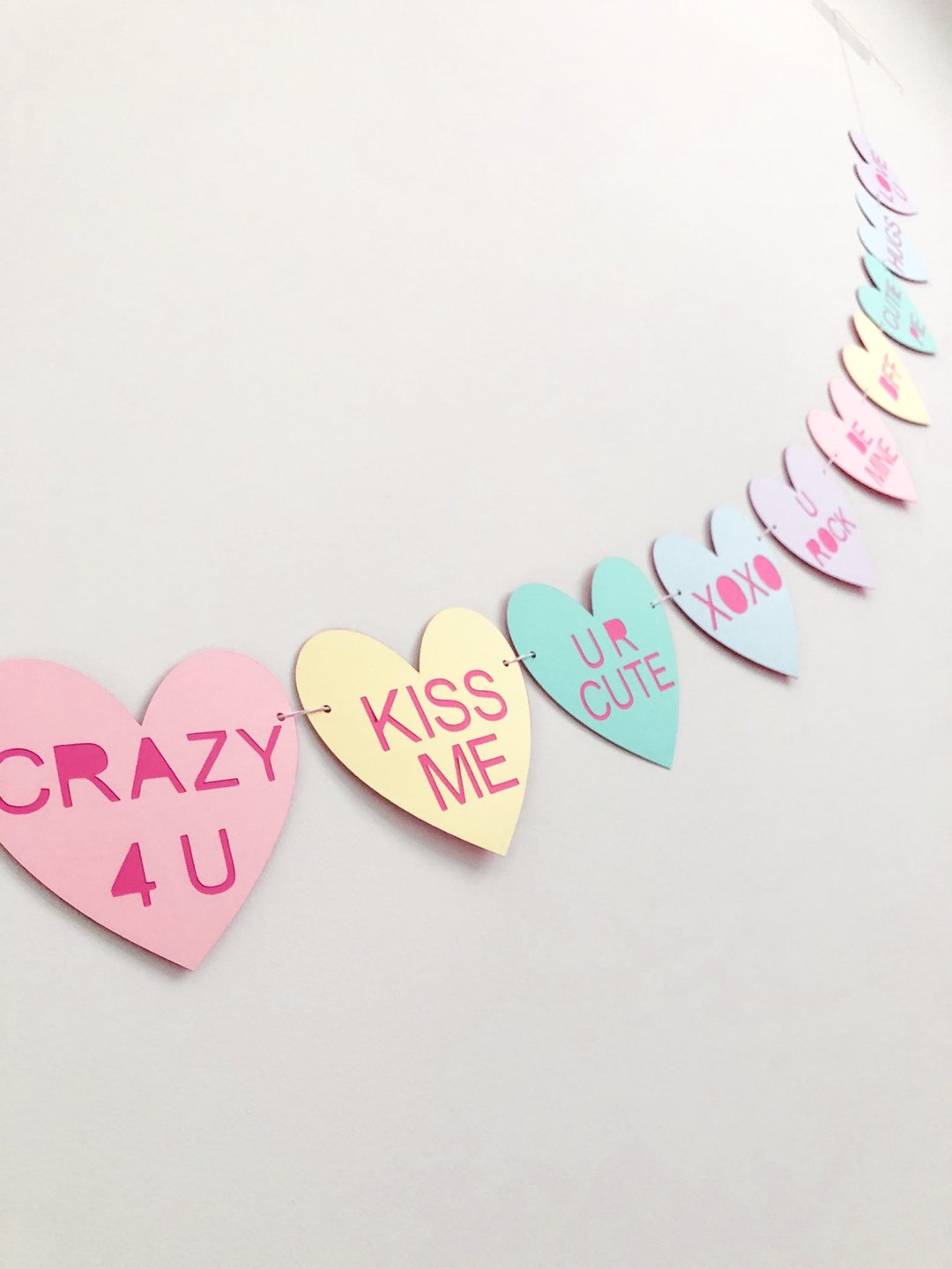 Conversation Heart Banner / Valentine's Day Decorations / XOXO ...