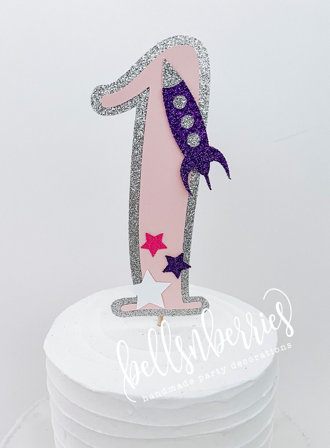 Girly Out of This World Cake Topper / Pink Outer Space Party / Space ...