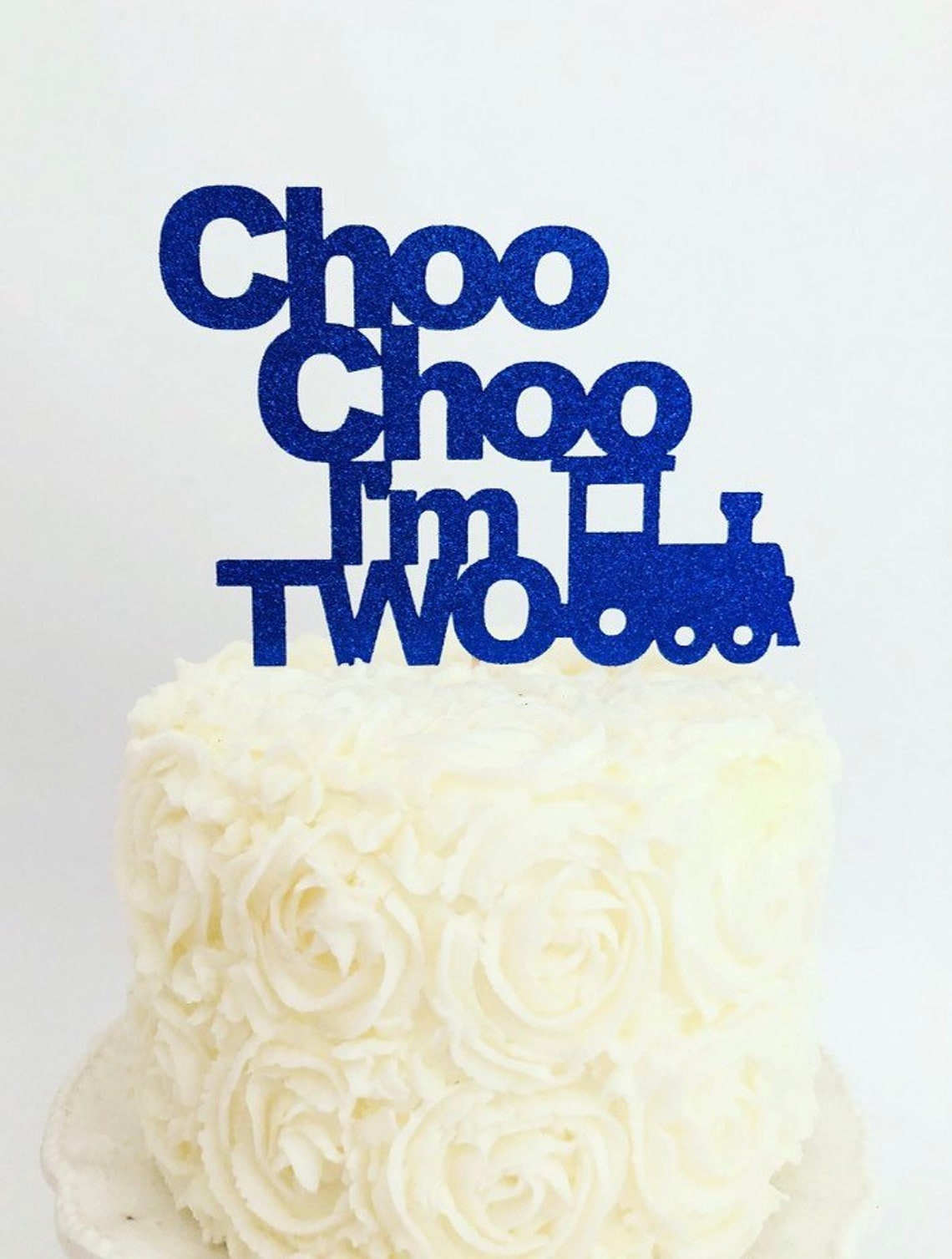 Choo Choo I'm Two Train Cake Topper / Train Cake Topper / - Etsy
