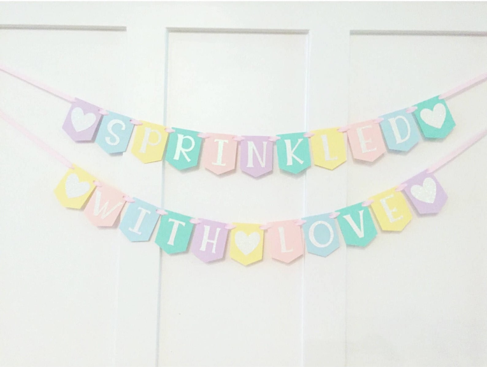 Pastel Sprinkled With Love Banner / Baby Sprinkle Banner - Etsy