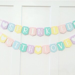 Pastel Sprinkled With Love Banner / Baby Sprinkle Banner - Etsy