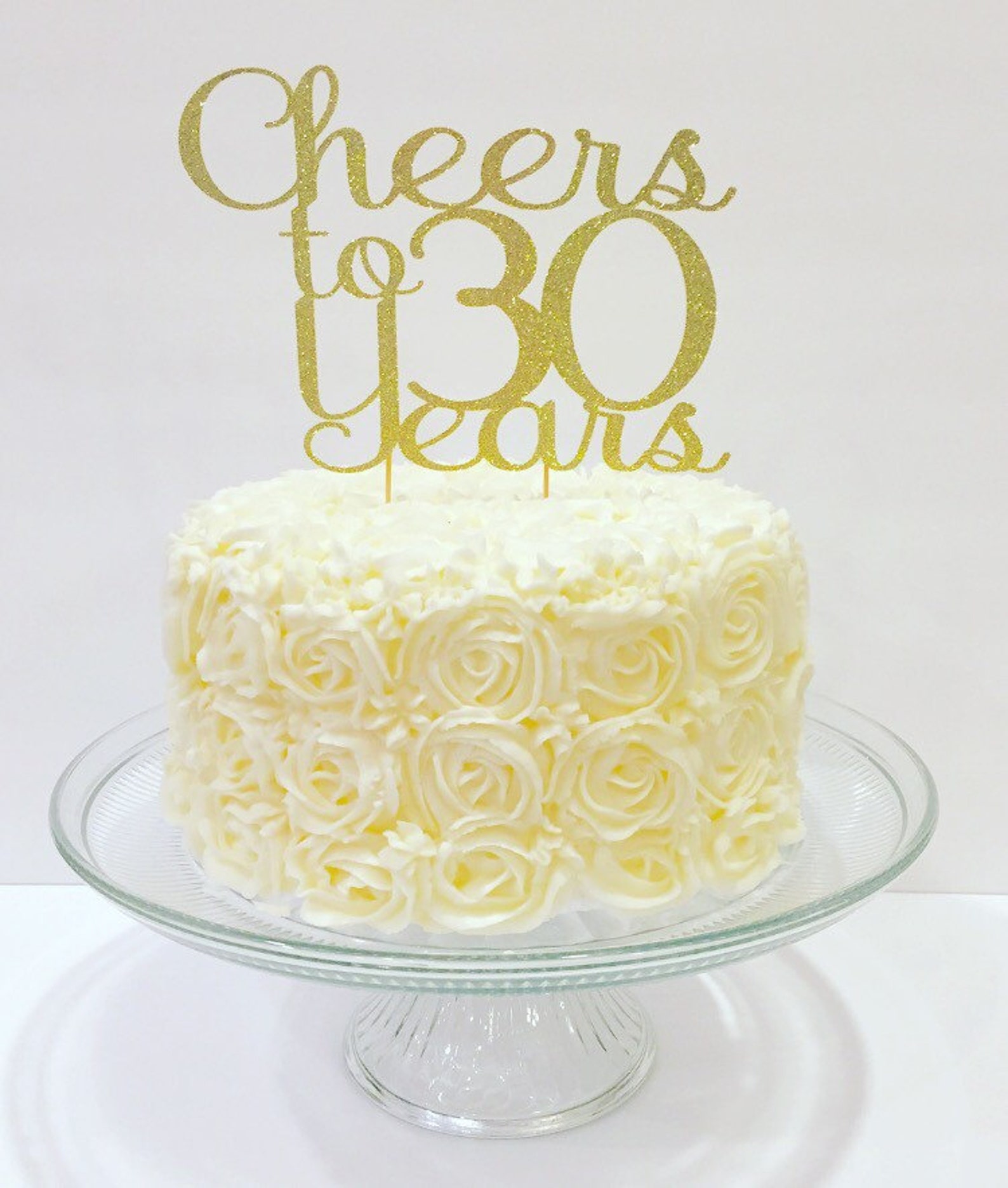 Cheers to 30 Years Glitter Cake Topper - Etsy