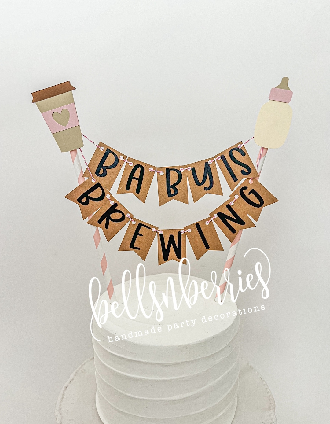 Baby is Brewing Cake Topper: Coffee Baby Shower Bunting - Etsy