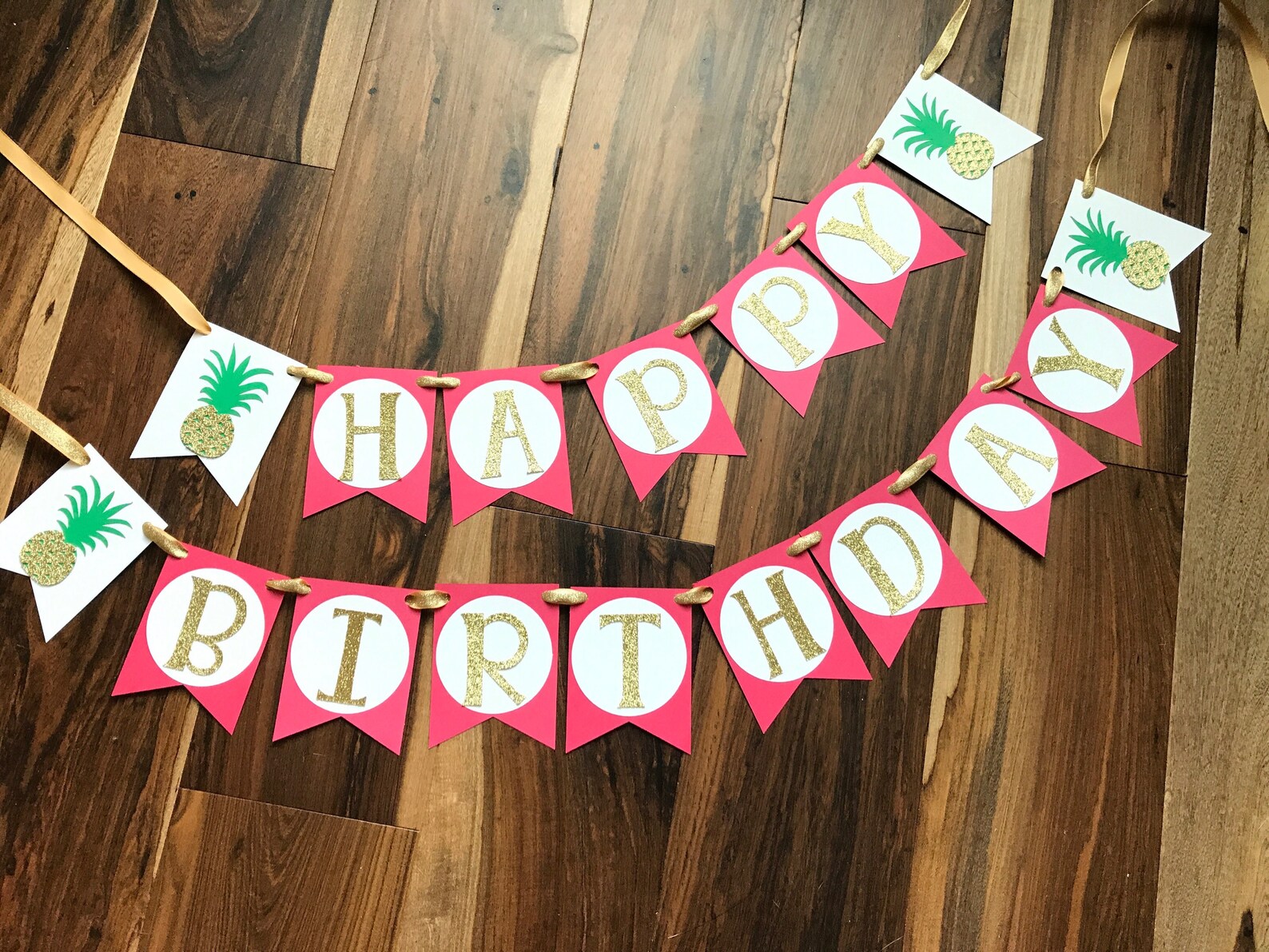 Pineapple Happy Birthday Banner/ Pineapple Birthday/ Pineapple - Etsy