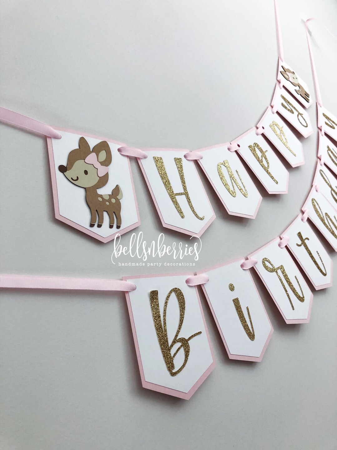 Onedeerful Happy Birthday Banner / Little Deer Banner / Doe Birthday ...