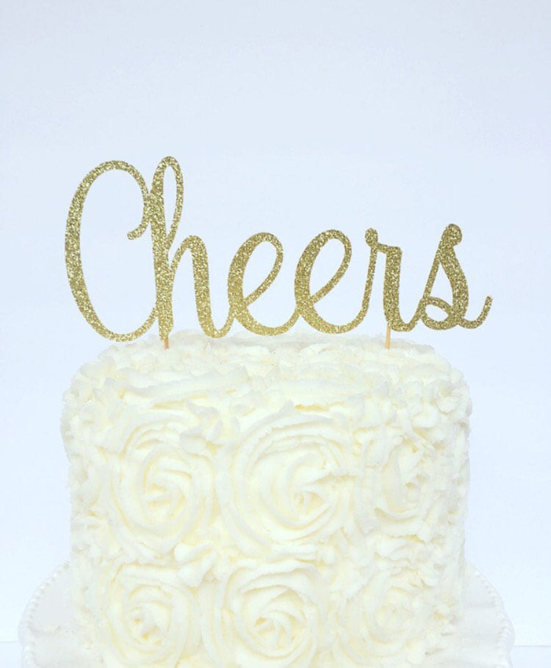 Cheers Glitter Cake Topper / Birthday Cake Topper / Congratulations ...