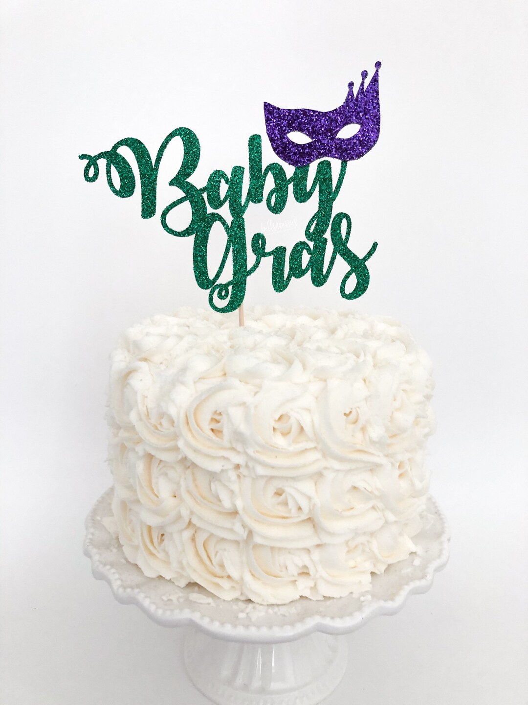 Baby Gras Cake Topper, Glitter Mardi Gras Baby Shower Decor - Etsy