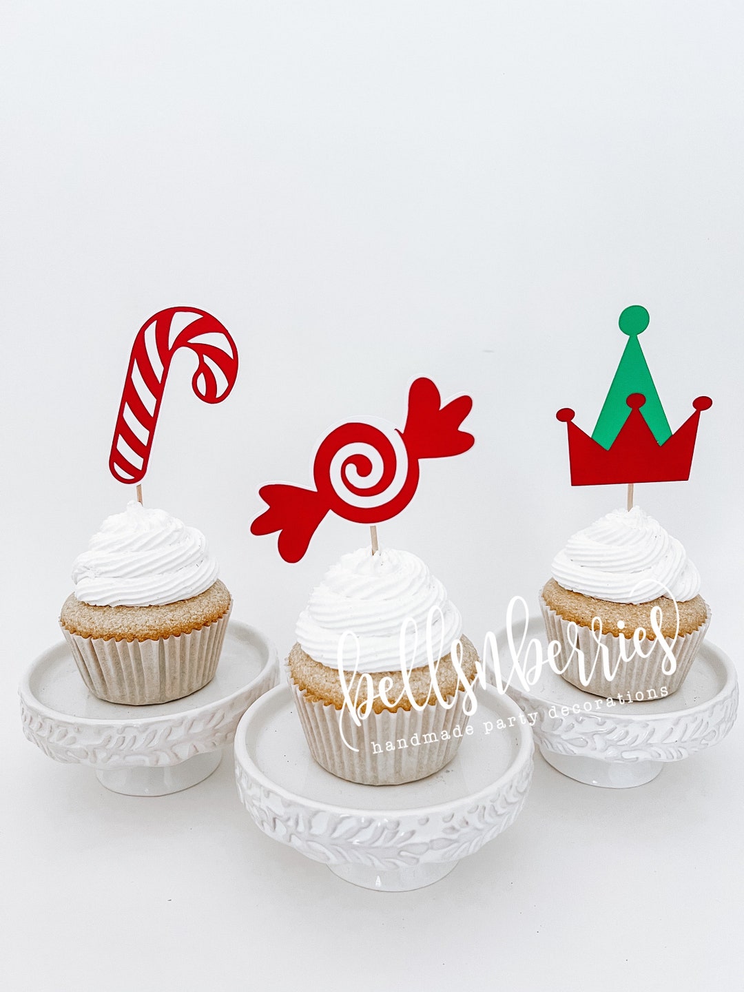 Elf Christmas Cupcake Toppers / Elf Candy Cupcake Toppers / Christmas ...