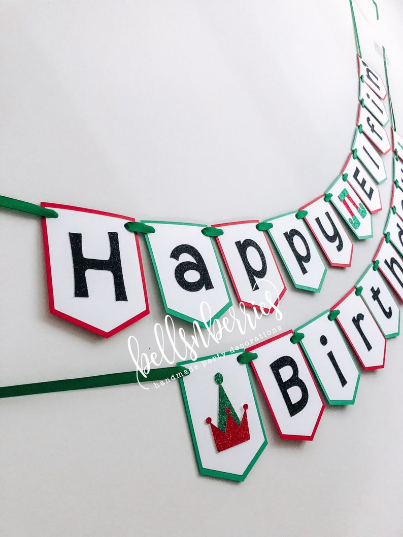 Happy Elfin' Birthday Banner / Birthday Elf Banner / - Etsy