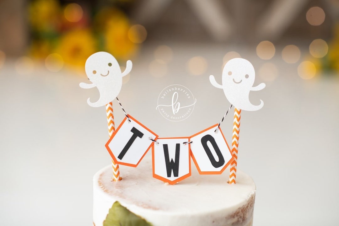 Ghost Cake Bunting Topper/ Halloween Cake Topper/ Halloween Baby Shower ...