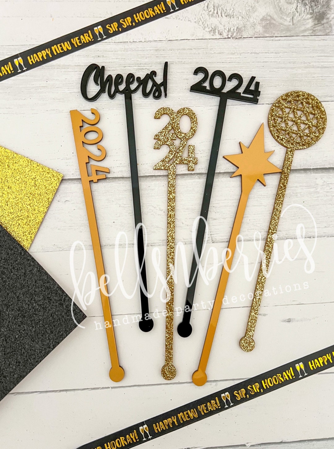 New Year's Eve Stir Sticks / New Years Party Drink Stirrers / 2025 ...