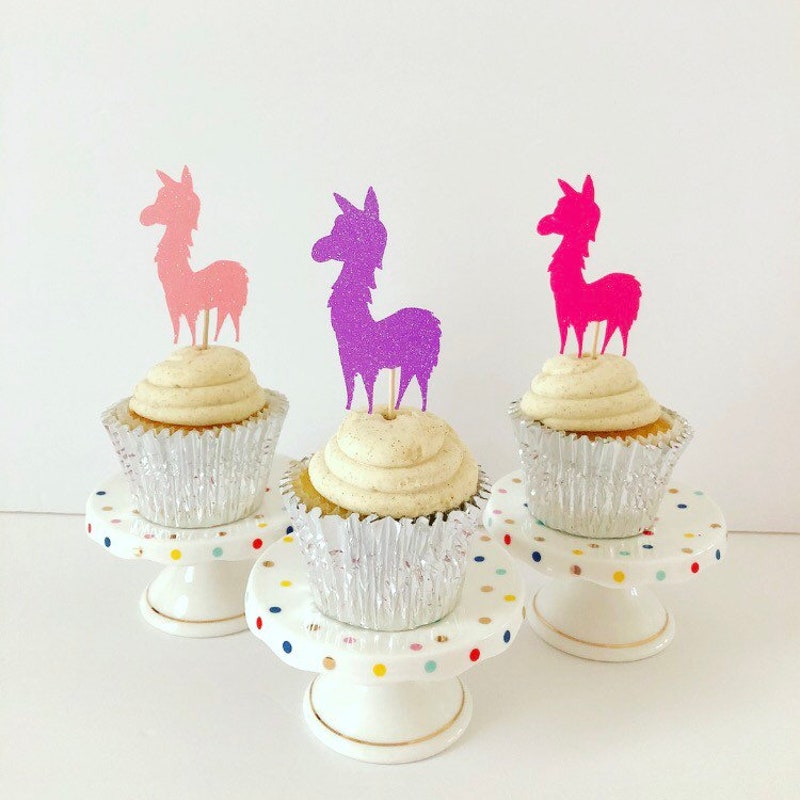 Llama Cupcake Toppers - Etsy