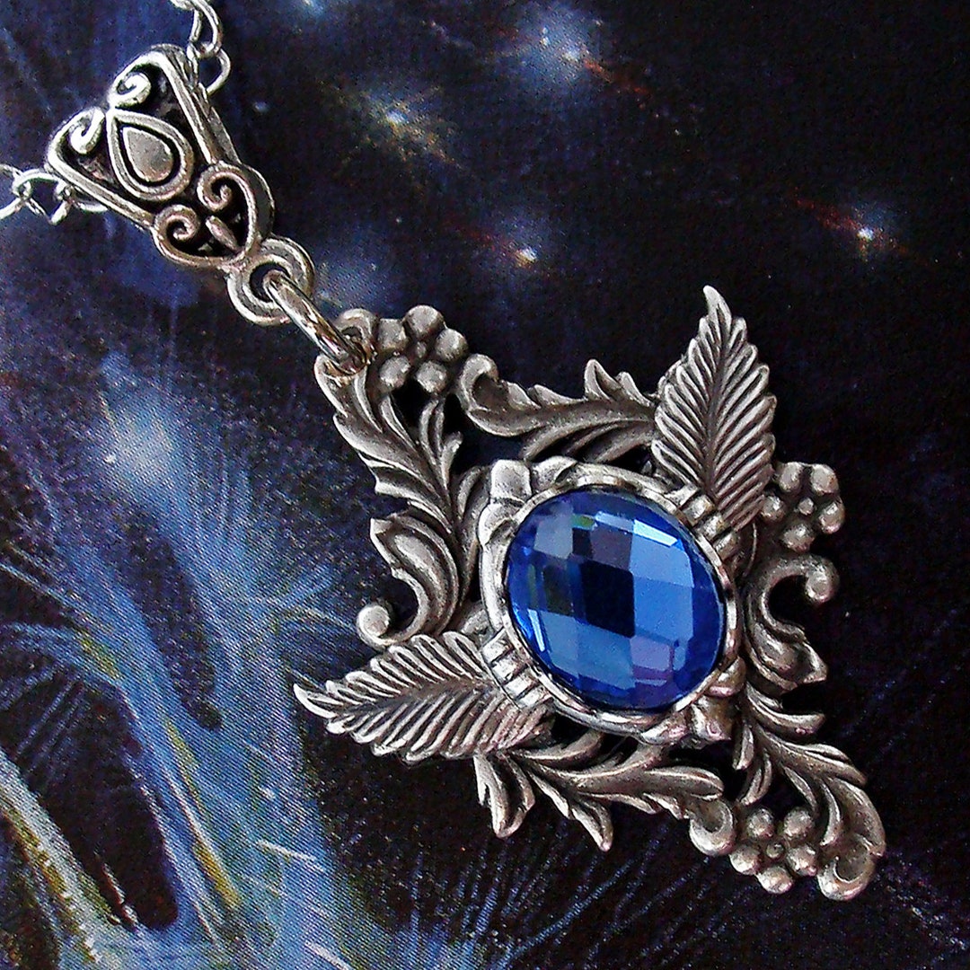 Elven Necklace - Sapphire - Deep Blue - Elves - Fantasy - Medieval ...