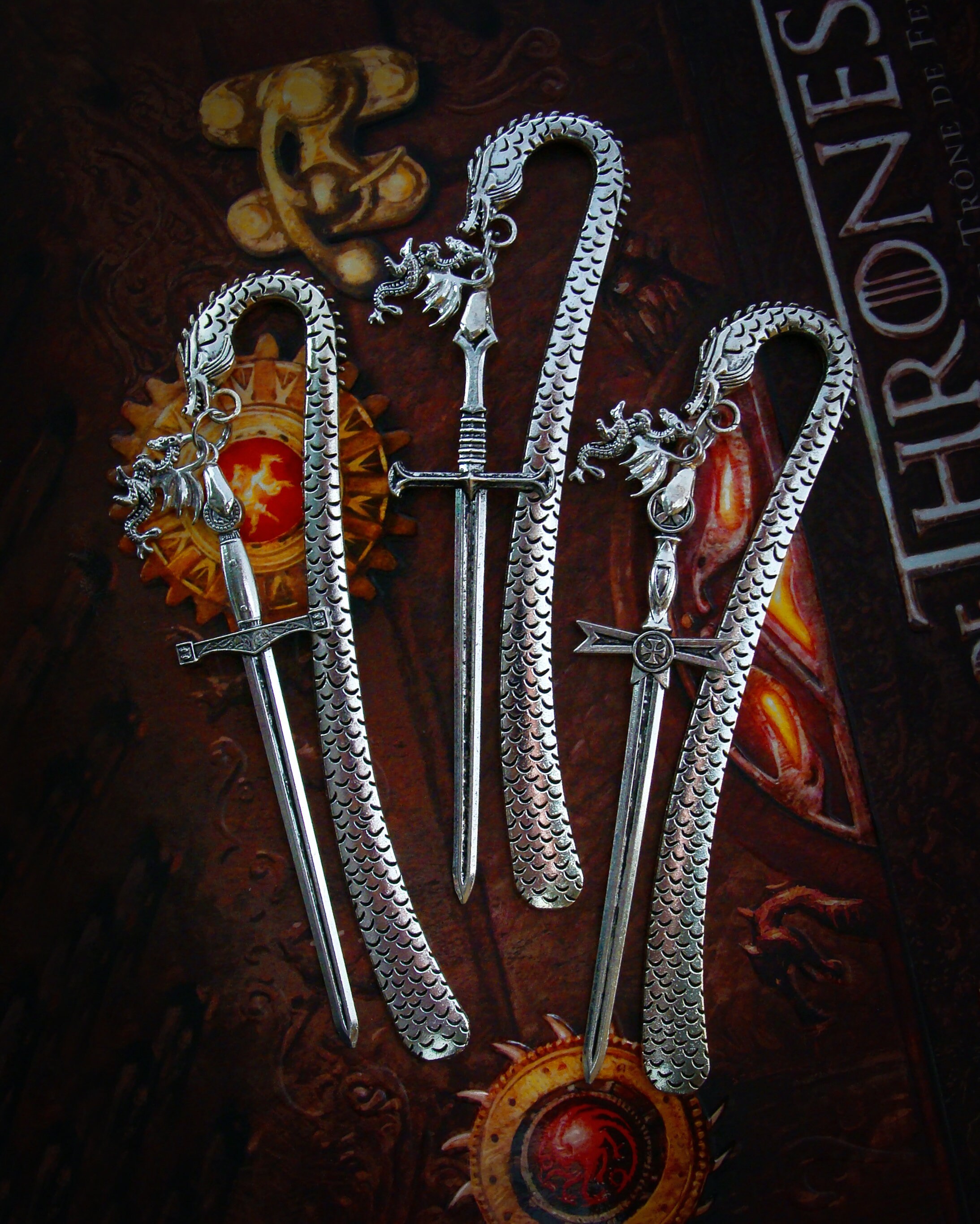 Dragon and Sword Bookmark Epic Tale Medieval Fantasy | Etsy