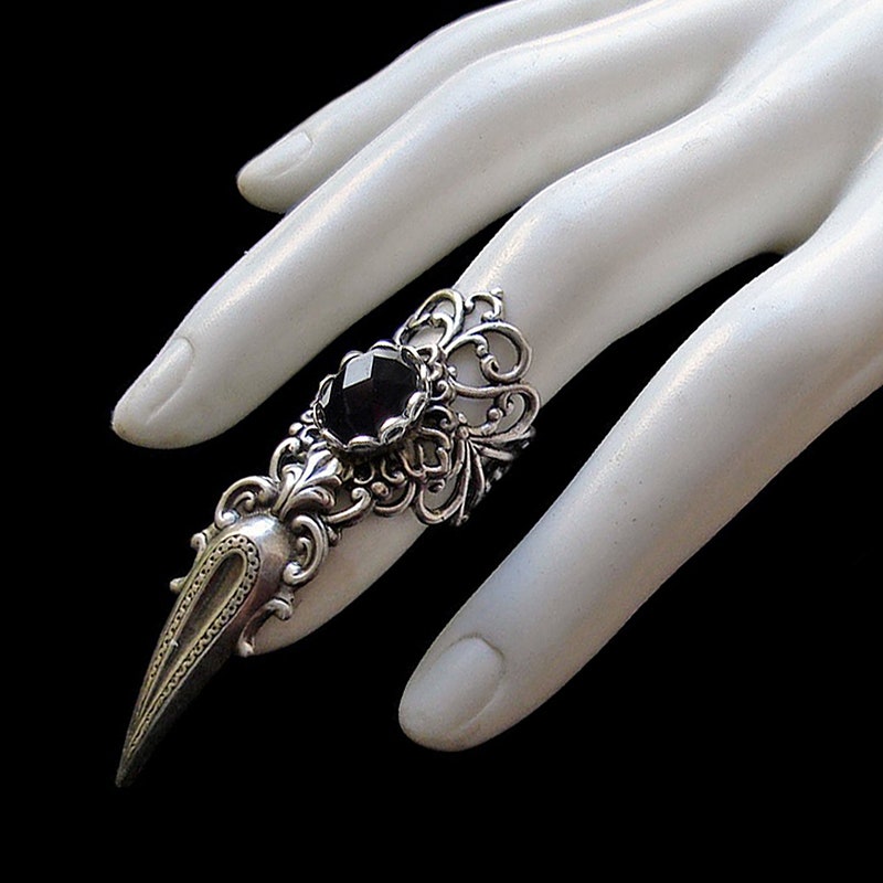 Black Goth Ring - Etsy