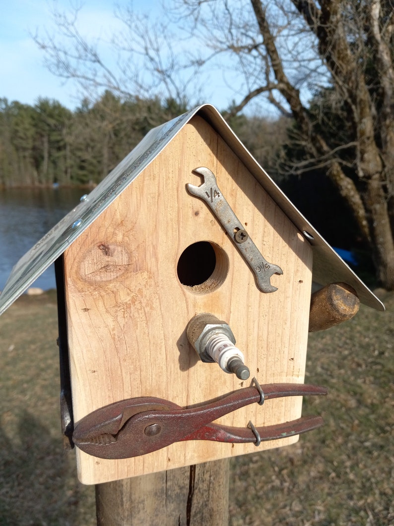2007 Tennessee License Plate Roof on a Handyman's Special Birdhouse ...