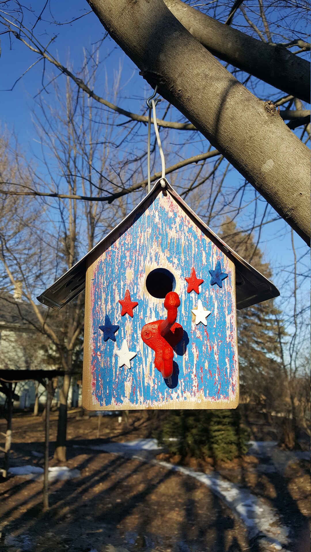 Stars Fell on Alabama License Plate Wren Birdhouse With Acorn Style ...