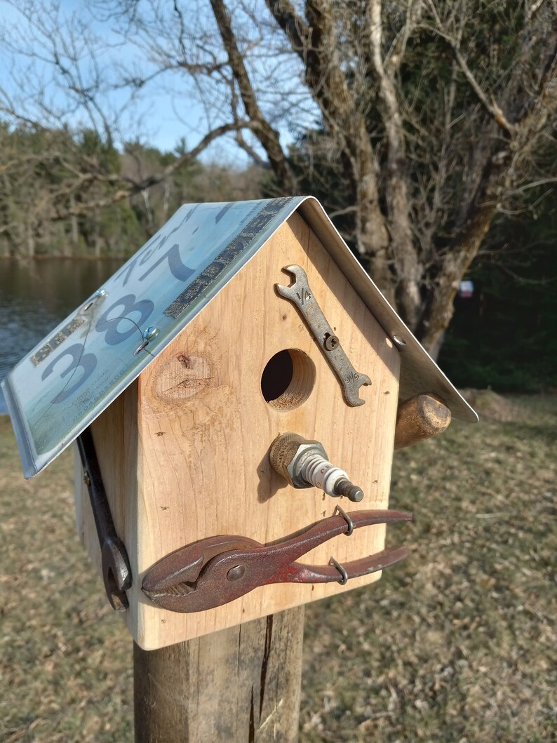 2007 Tennessee License Plate Roof on a Handyman's Special Birdhouse ...
