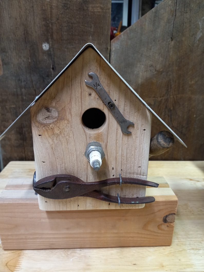 2007 Tennessee License Plate Roof on a Handyman's Special Birdhouse ...