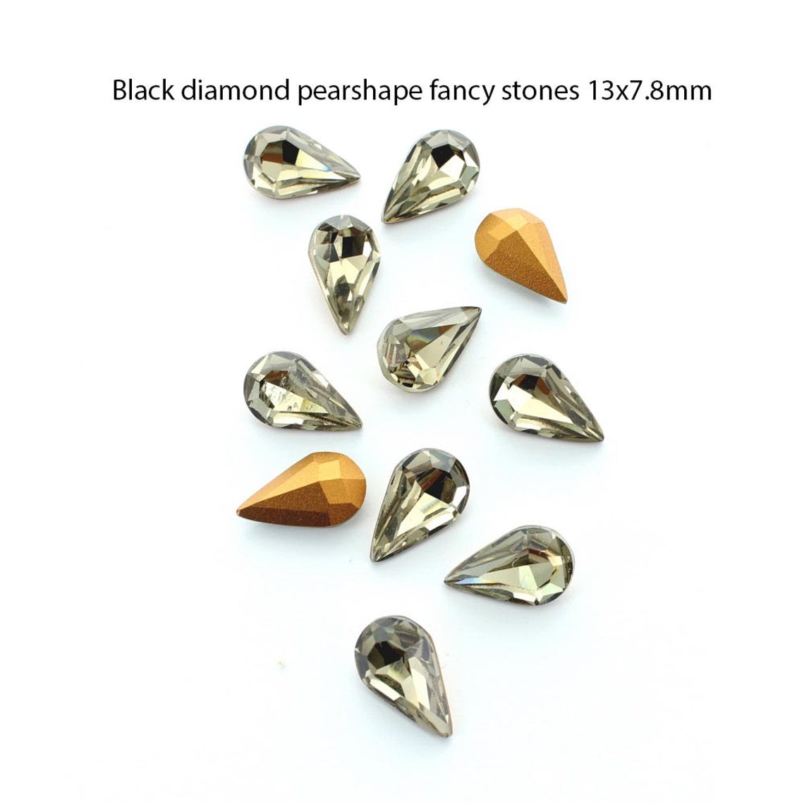 Fancy Stones Made by Preciosa in Black Diamond. Available in 2 - Etsy UK