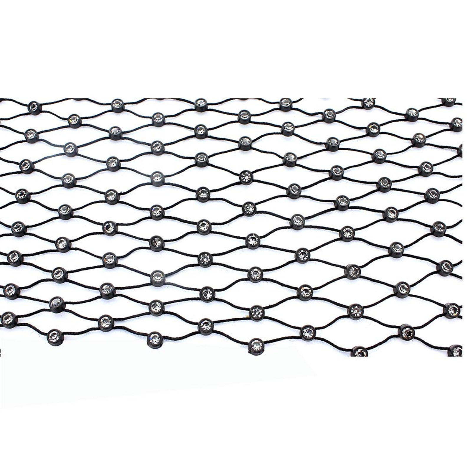 Preciosa Crystal Fishnets - 16 Rows Black Netting With SS13 Stones ...