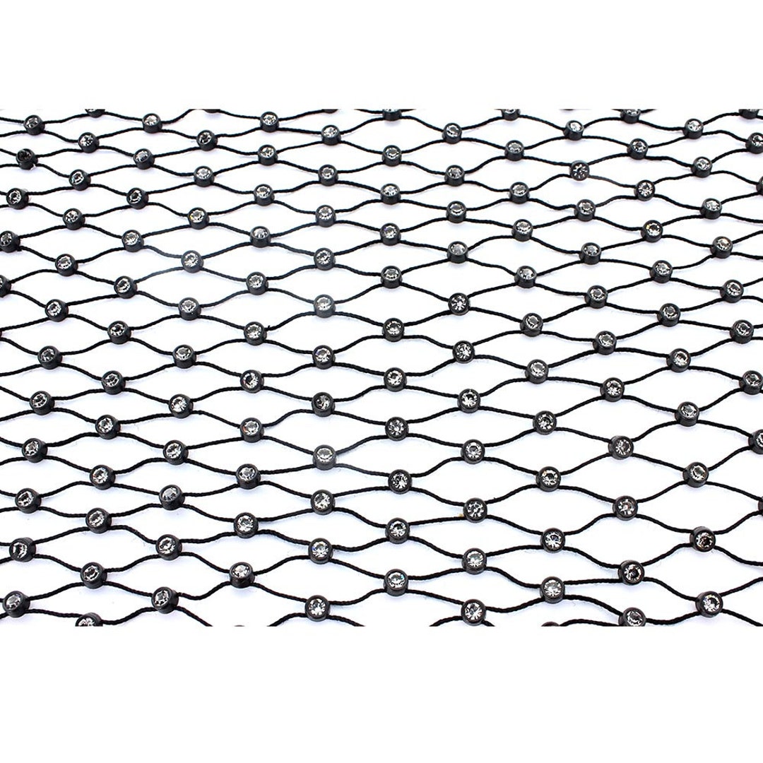 Preciosa Crystal Fishnets - 16 Rows Black Netting With SS13 Stones ...