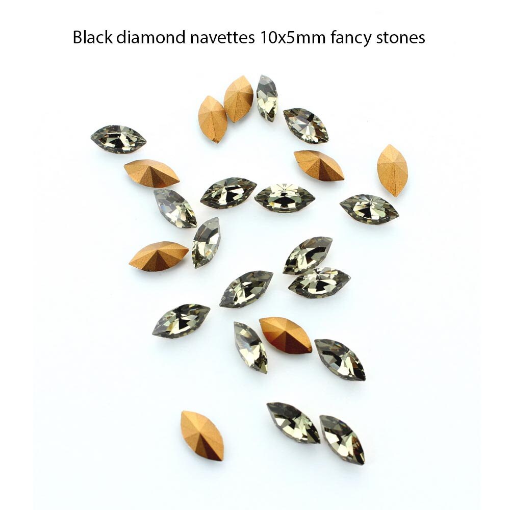 Fancy Stones Made by Preciosa in Black Diamond. Available in 2 - Etsy UK