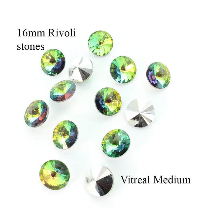 Rivoli 16mm stones made by Preciosa. Pointed both sides in | Etsy