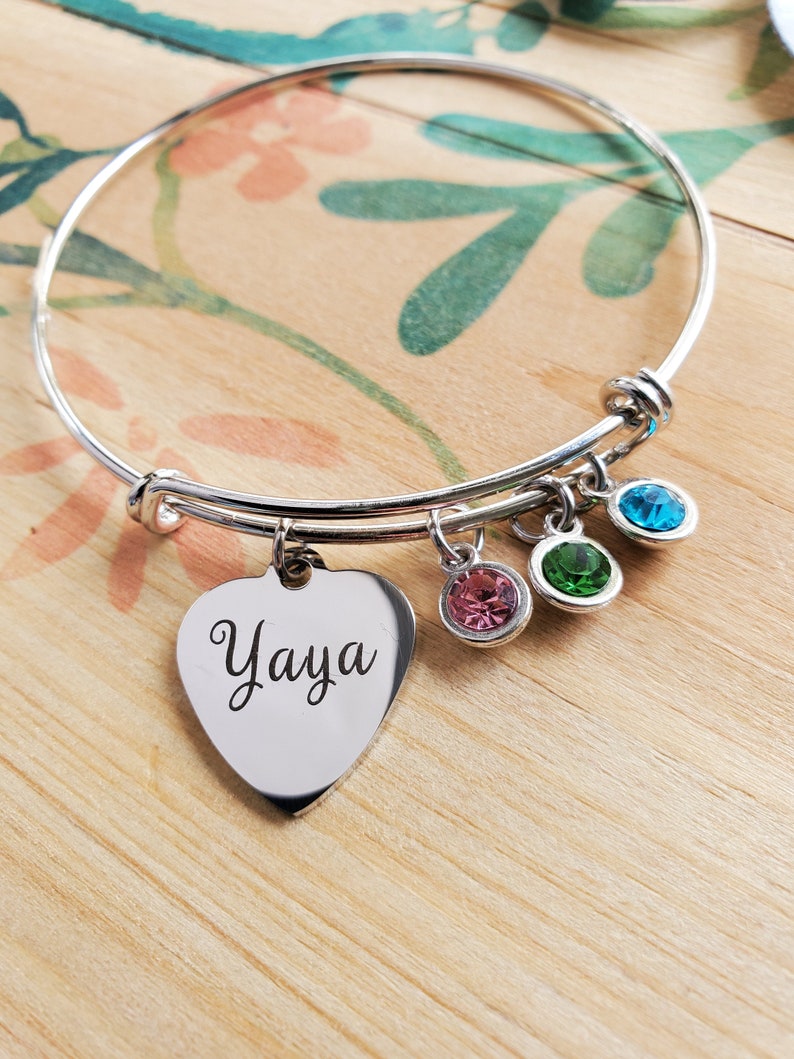 Gift for Yaya Yaya Gift Personalized Yaya Birthstone - Etsy