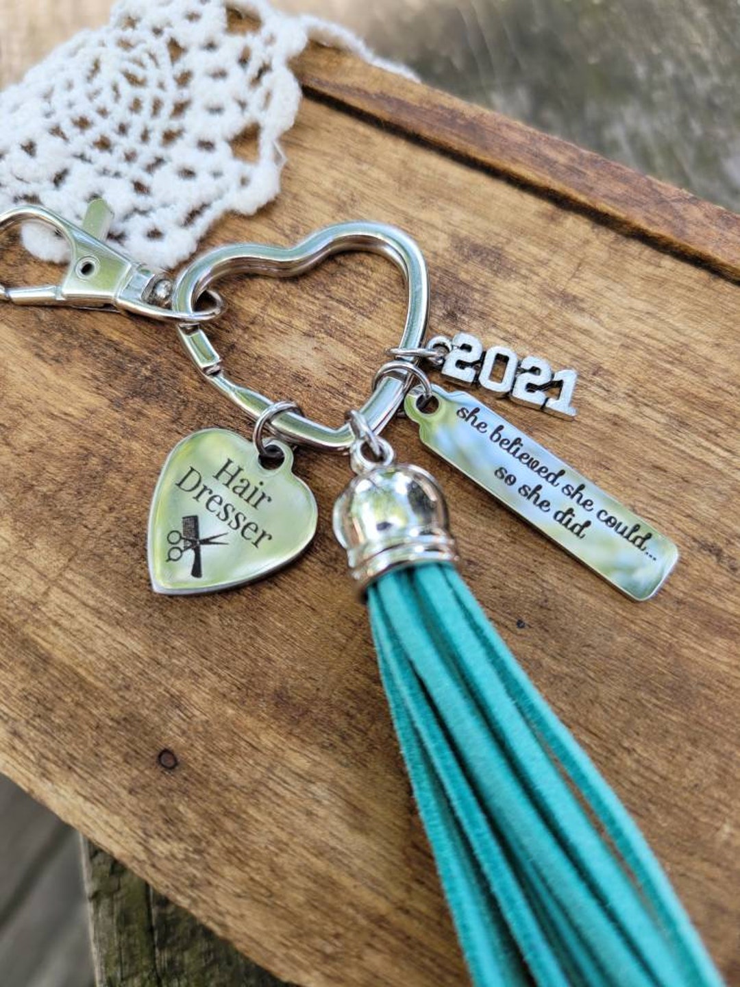 Cosmetology Graduation Gift for Hairstylist, Personalized Keychain ...