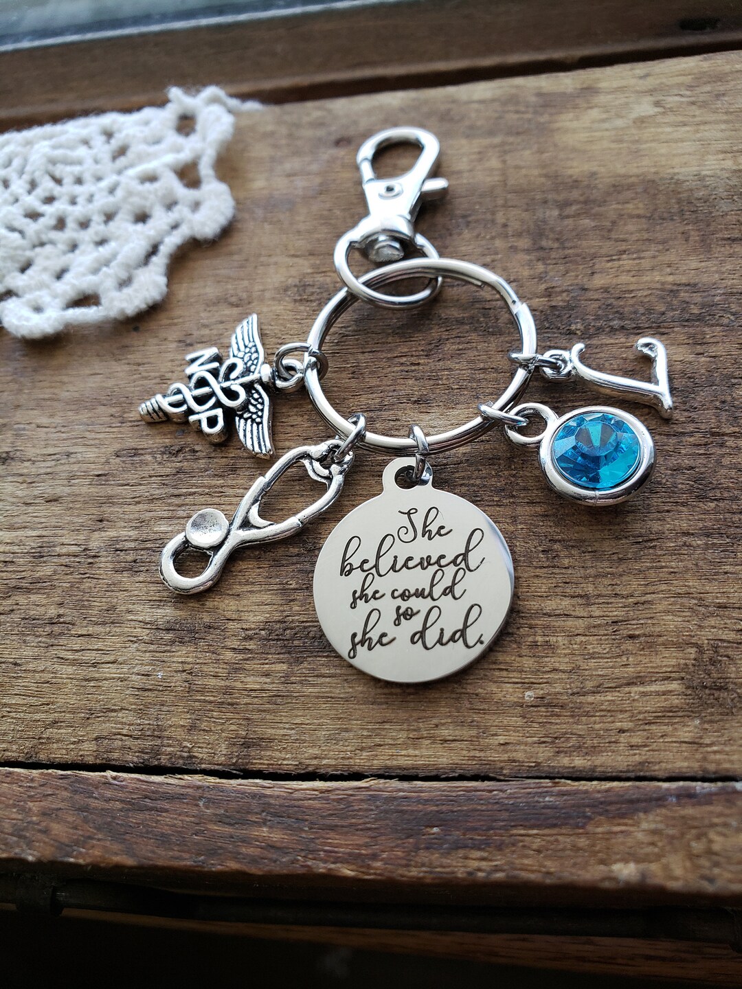 NP Graduation Gift for Nurse Practitioner, Personalized Keychain ...