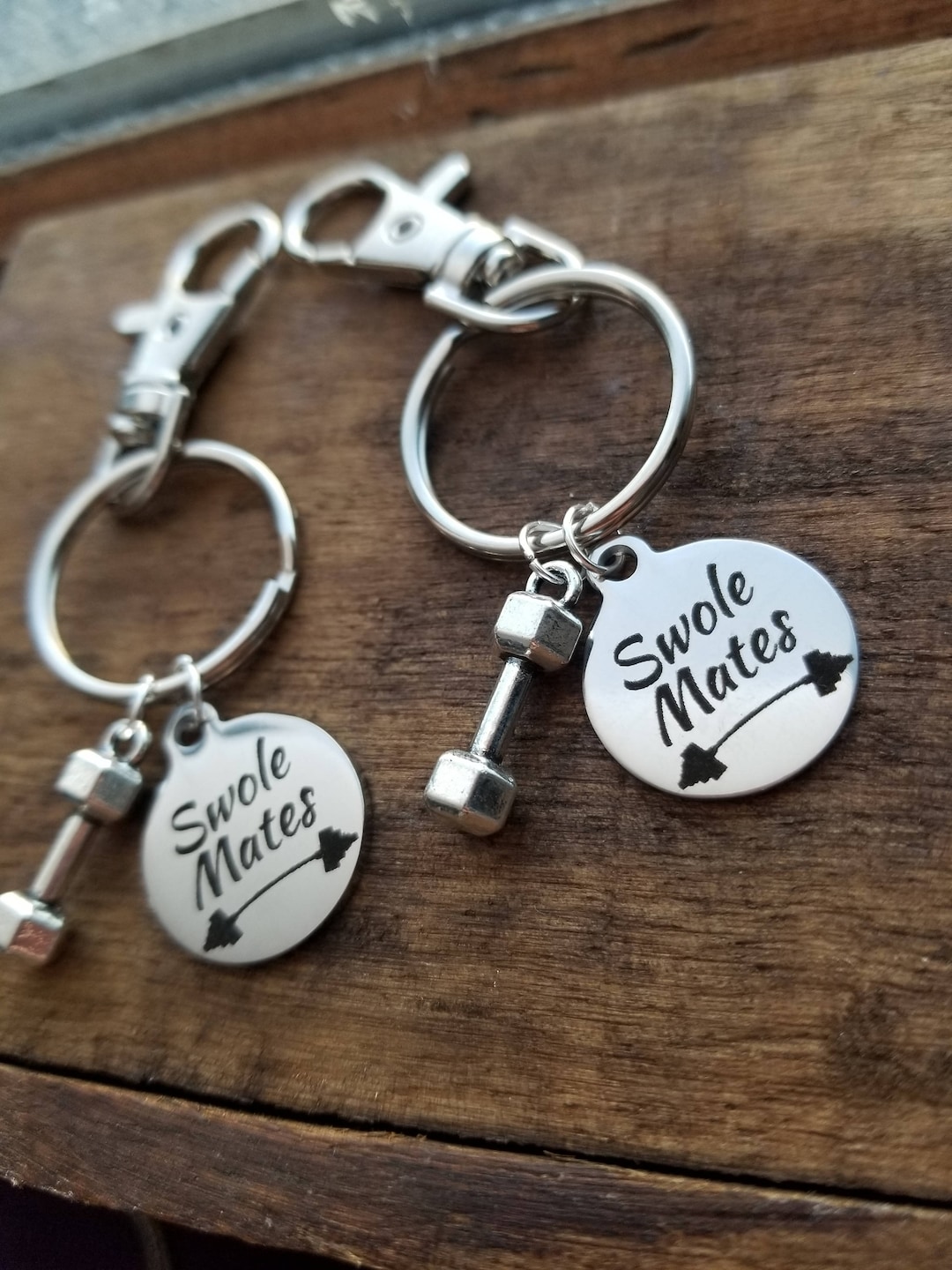 Swole Mates Keychain, Fitness Gifts, Crossfit Gifts, Gifts for Trainer ...