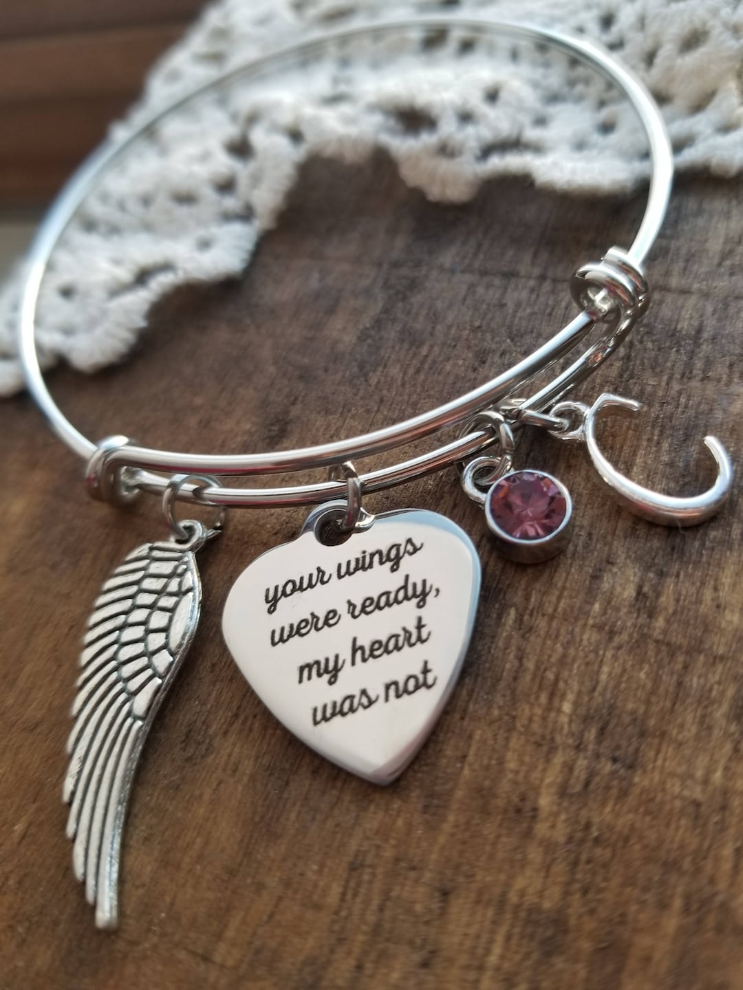 Personalized Memorial Jewelry, Personalized Memorial Bracelet, Your ...